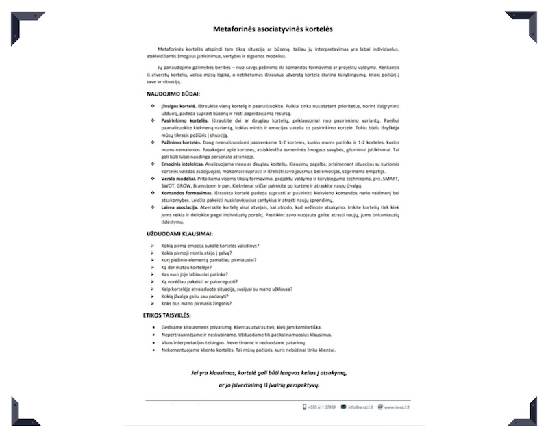 ENNEAGRAM - metaforinės kortos - Metaforinės Kortos