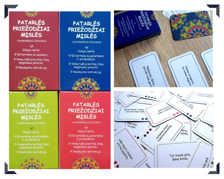 PATARLĖS, PRIEŽODŽIAI ir MĮSLĖS - Edukacinės Metaforinės Kortelės