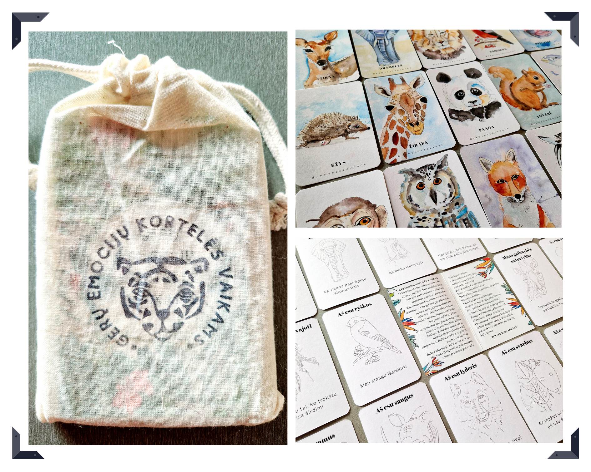 VAIKŲ EMOCIJOS - gerų emocijų kortelės - Metaforinės Kortos